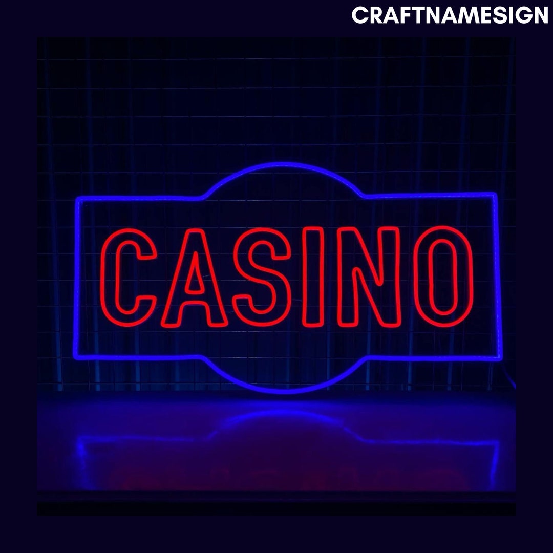 Casino Neon Sign, Casino Led Sign, Custom Neon Sign, Casino Bar Lounge ...