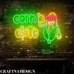 Corn Elote Neon Sign, Open Elote Fast Food Restaurant Wall Decor Led ...