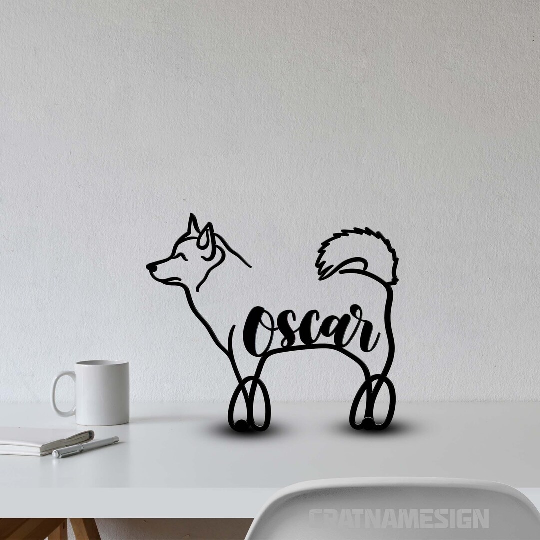 Personalized Siberian Husky Metal Desk Decoration, Custom Siberian ...