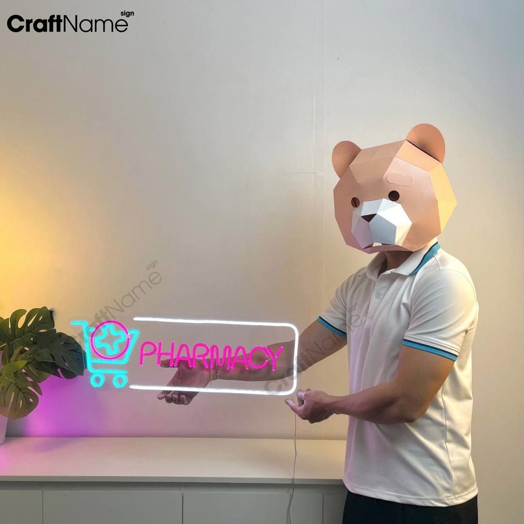 Pharmacy Neon Wall Decor, Pharmacy Led Lights, Medicine Store Shop Open ...