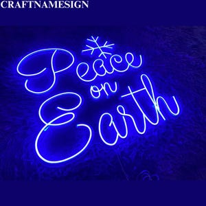 Peace on Earth Neon Sign, Peace on Earth Christmas Led Sign, Custom ...