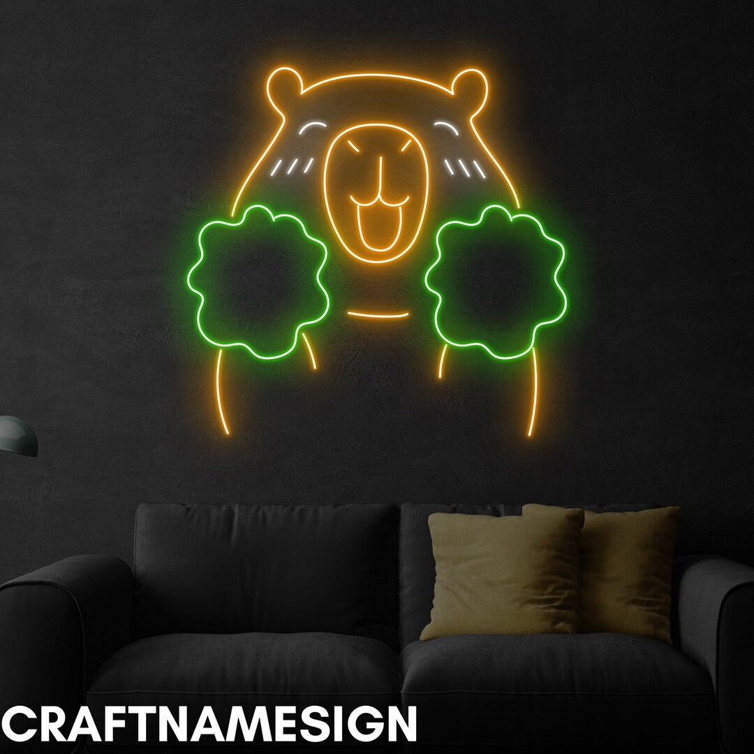 Cheer up Capybara Neon Sign, Cheerleader Led Sign, Cheerleading ...