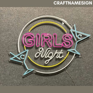 Girl Night Neon Sign, Bar Pub Led Sign, Custom Neon Sign, Gift for Her ...