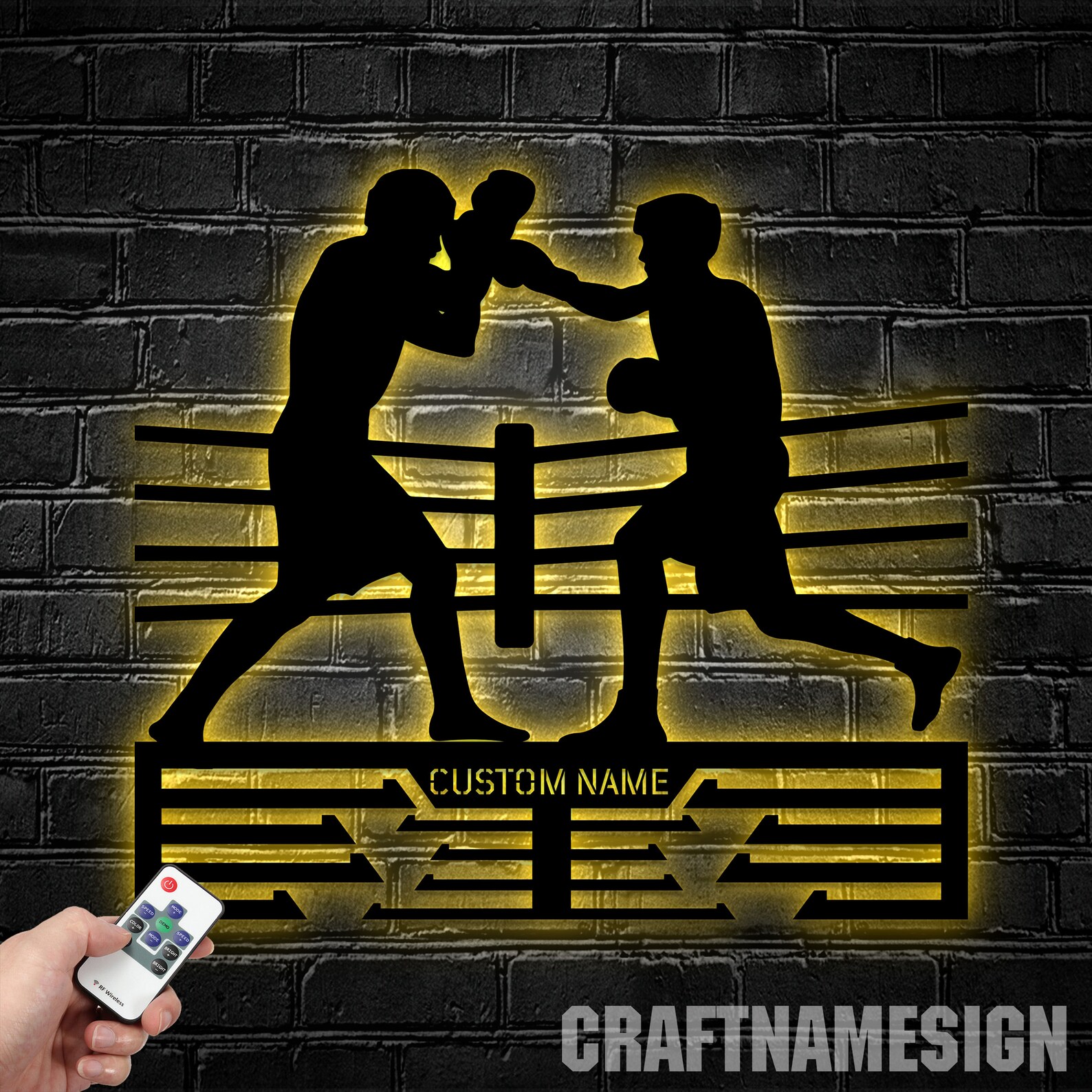 Custom Boxing Metal Led Medal Hanger, Boxing Wall Hanging Decoration ...