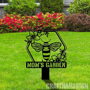 Custom Bee Garden Memorial Stake, Grave Marker, Sympathy Plaque, Bee ...