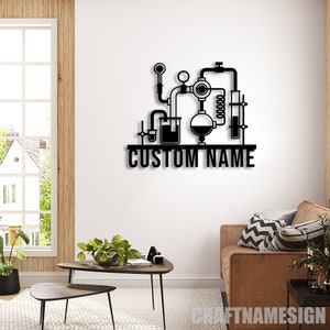 Personalized Chemistry Teacher Metal Wall Art Led Light, Teacher Metal ...