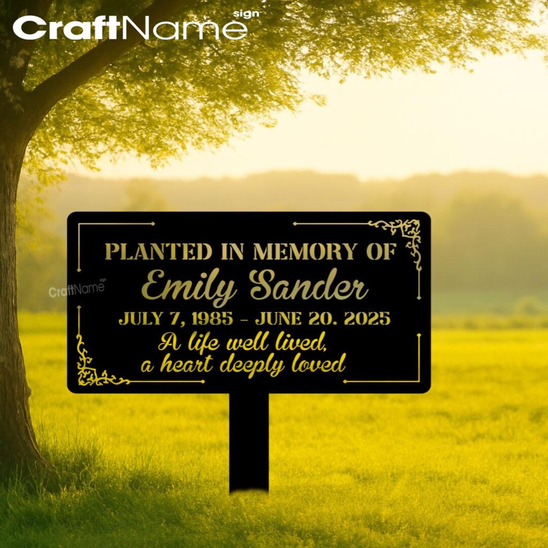Personalized Memorial Tree With Stake, Planted in Memory Of, Tree ...