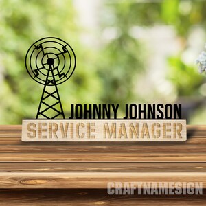 Custom Wooden Ham Radio Desk Name Plate, Personalized Amateur Radio ...