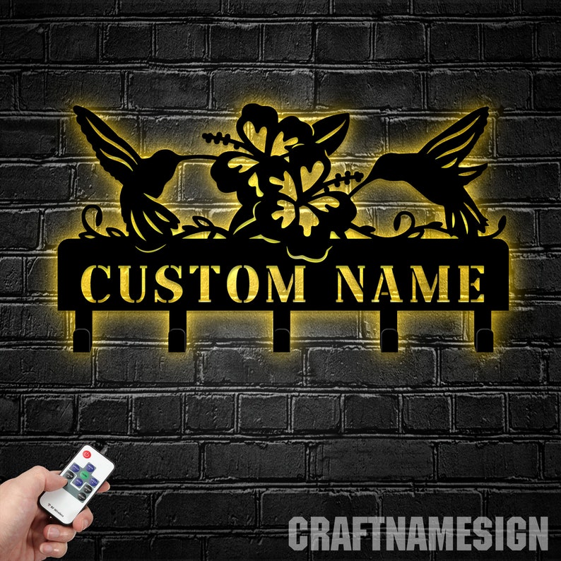 Custom Hummingbird Metal Key Holder, Hummingbird Decorative Key Holder ...