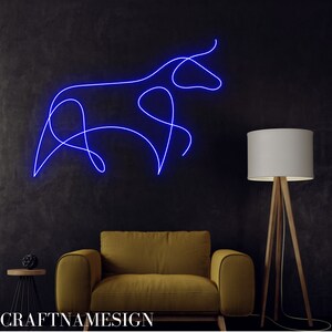 Buffalo Neon Sign, Buffalo Line Led Sign, Custom Neon Sign, Buffalo ...