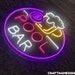 Pool Bar Neon Sign, Billiards Pool & Bee Club Led Sign, Bar Pub ...