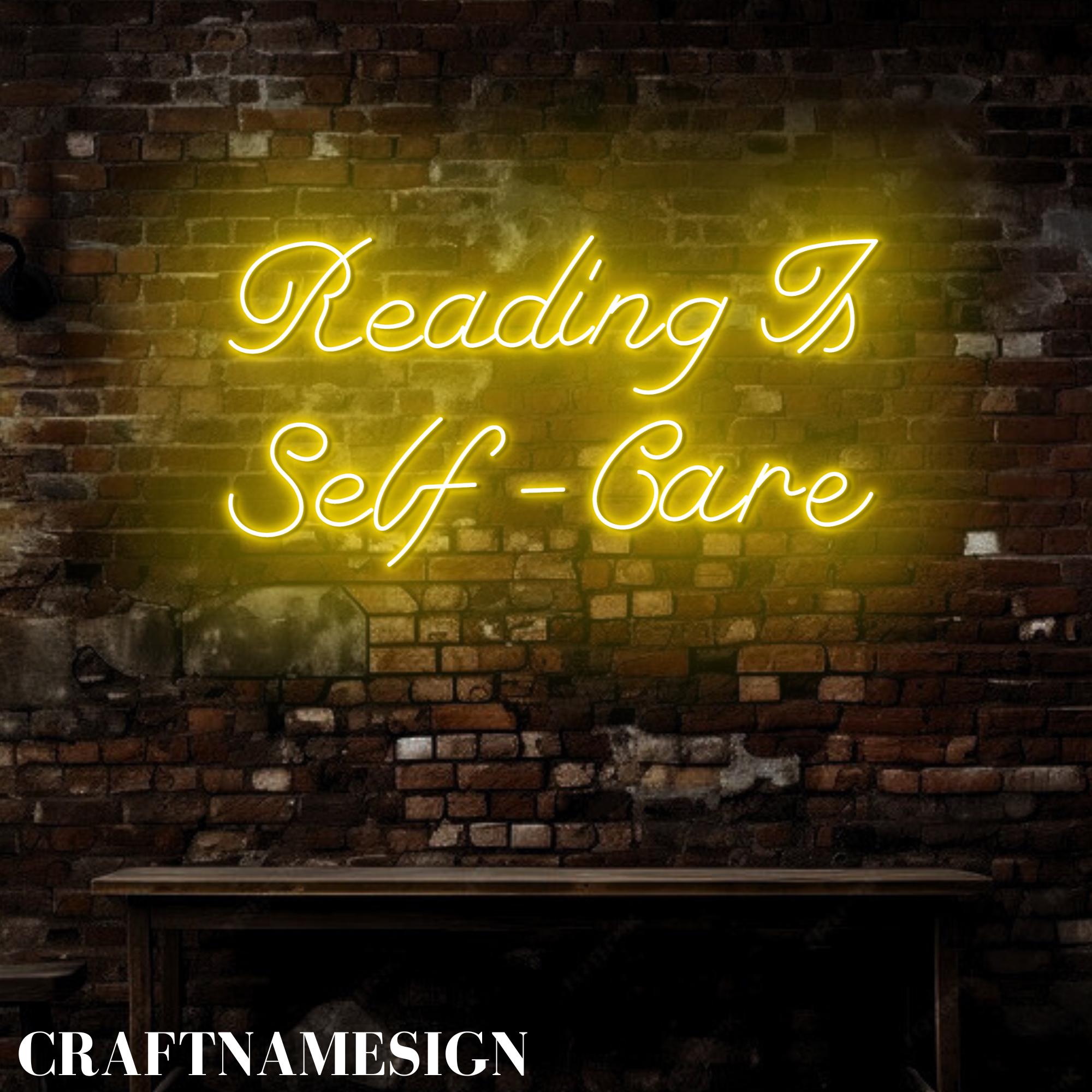 Reading is Self-care Neon Sign, Read Book Led Sign, Custom Neon Sign ...