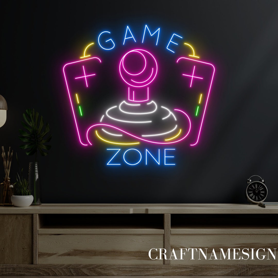 Game Zone Led Sign, Pinball Game Neon Sign, Custom Neon Sign, Game Bar ...