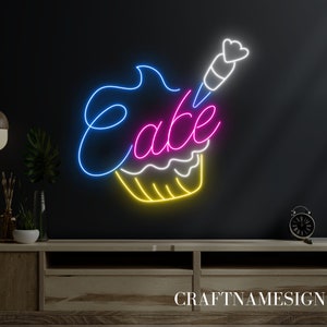 Cupcake Store Neon Sign, Cupcake Led Sign, Custom Neon Sign, Cupcake ...