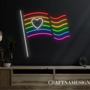 Pride Flag Neon Sign, Pride Flag LGBT Led Sign, Custom Neon Sign, LGBT ...