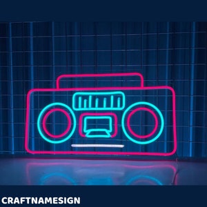 Radio Music Neon Sign, Radio Record Room Led Sign, Custom Neon Sign ...