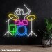 Drum Player Neon Sign, Drum Band Player Led Sign, Custom Neon Sign ...