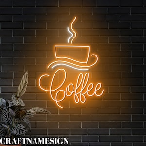 Attractive Coffee Neon Signboard, Coffee Shop Led Sign, Custom Neon Led ...