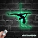 Custom Pole Dance Metal Wall Art LED Lights Personalized Girl Pole ...