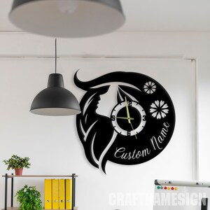 Custom Beauty Salon Metal Wall Clock, Wall Clock Unique for Home Decor ...