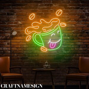 Funny Coffee Mug Neon Sign, Coffee Mug Led Sign, Custom Neon Sign ...