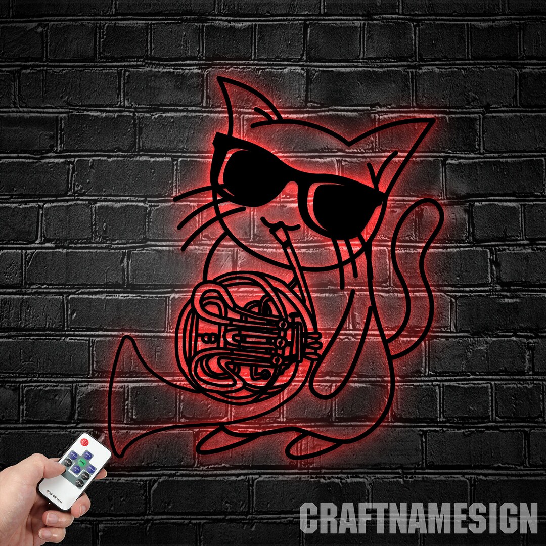 Personalized Cute Cat Metal Sign Metal Wall Art Cat Decor Office Wall ...