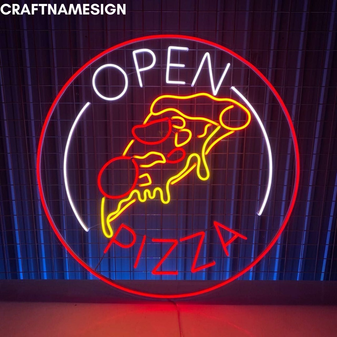 Open Italian Pizza Restaurant Neon Led Sign, Custom Neon Led Light ...