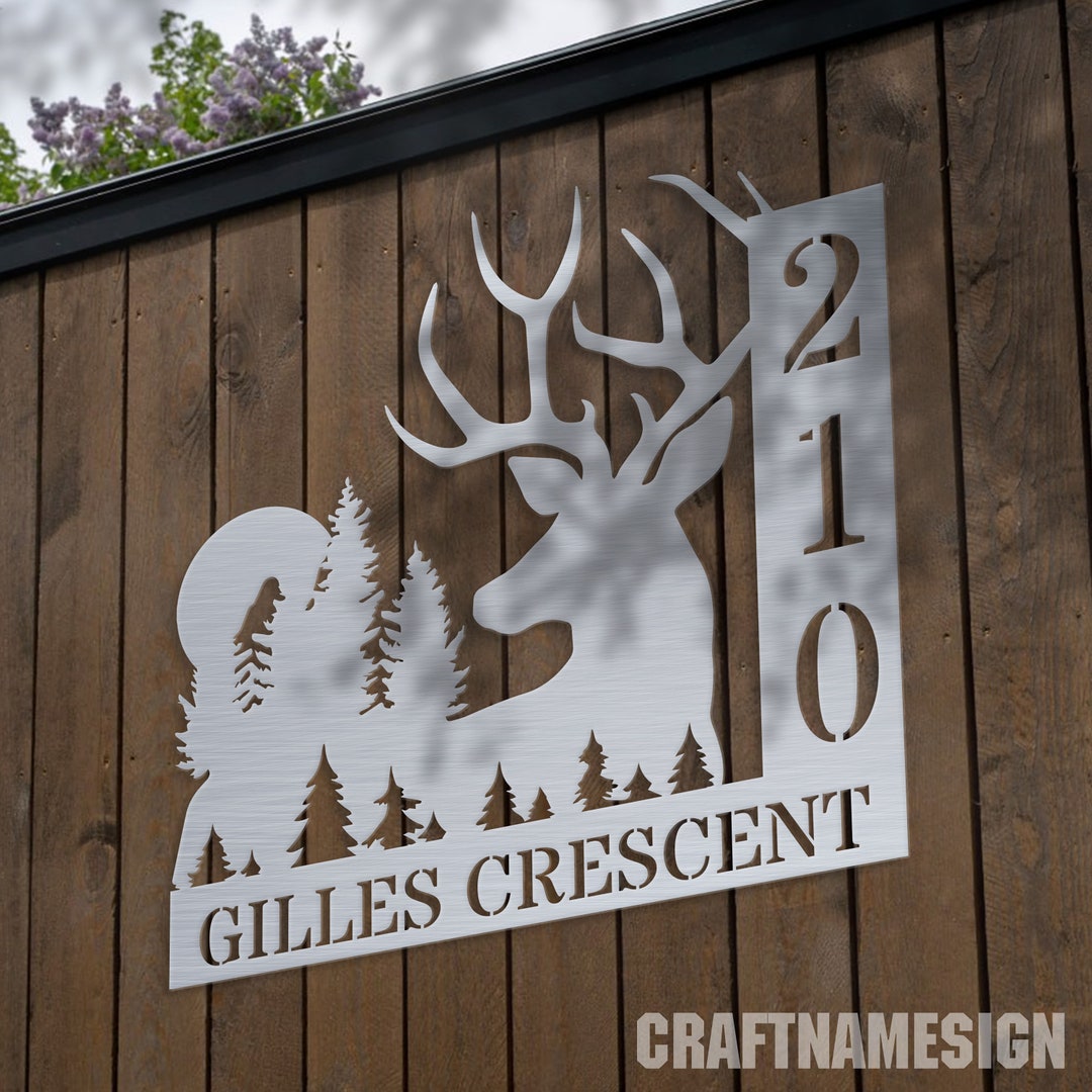 Personalized Stainless Steel House Sign, Address Stainless Sign, Silver ...