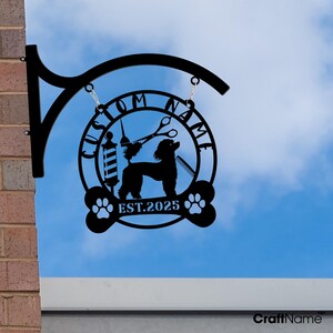 Personalized Dog Saloon Metal Outdoor Shop Wall Hanging Sign, Dog ...