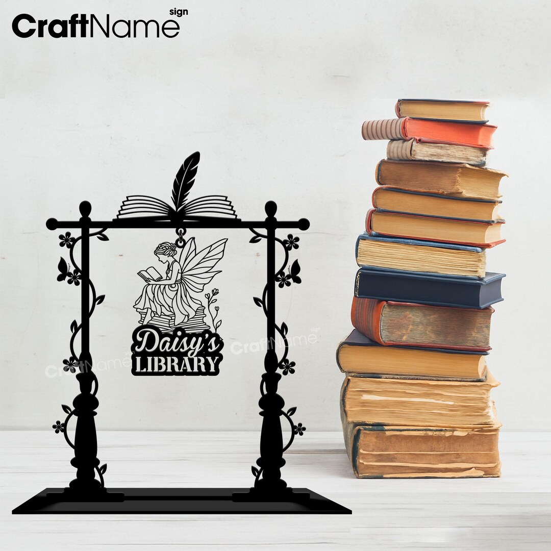 Personalized Fairy Signpost Metal Stand, Mini Signpost for Reading Nook ...