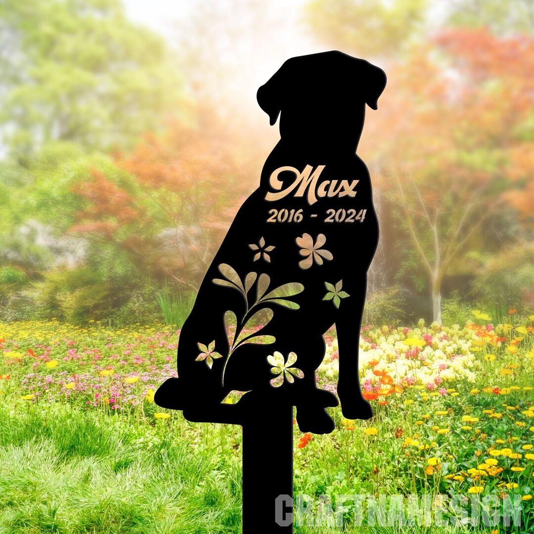 Custom Labrador Retriever Dog Memorial Stake, Personalized Labrador Dog ...