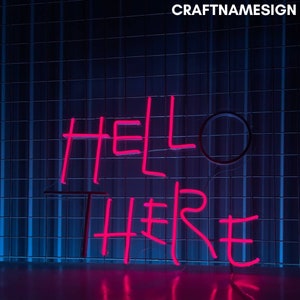 Hello There Neon Sign, Hell Here Led Sign, Custom Neon Sign, Spooky ...