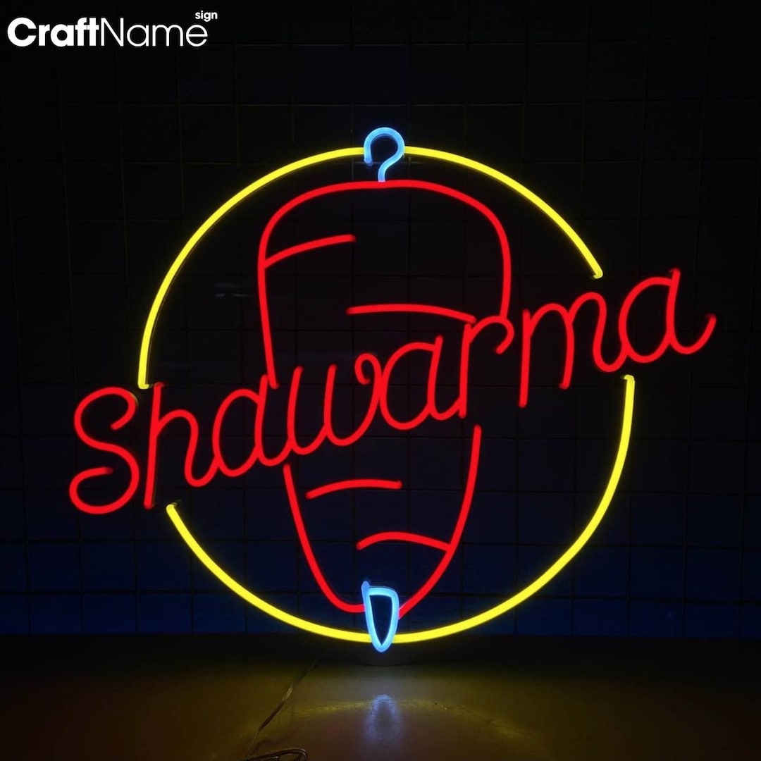 Shawarma Neon Sign, Shawarma Led Sign, Custom Neon Led Sign, Kebab ...