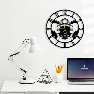 Firefighter Metal Wall Clock, Wall Clock Unique for Home Decor and Wall ...