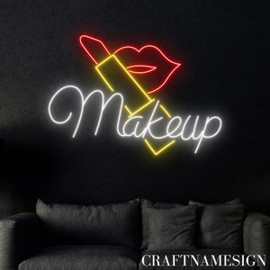 Makeup Neon Sign, Make up Artist Led Sign, Custom Neon Sign, Make up ...