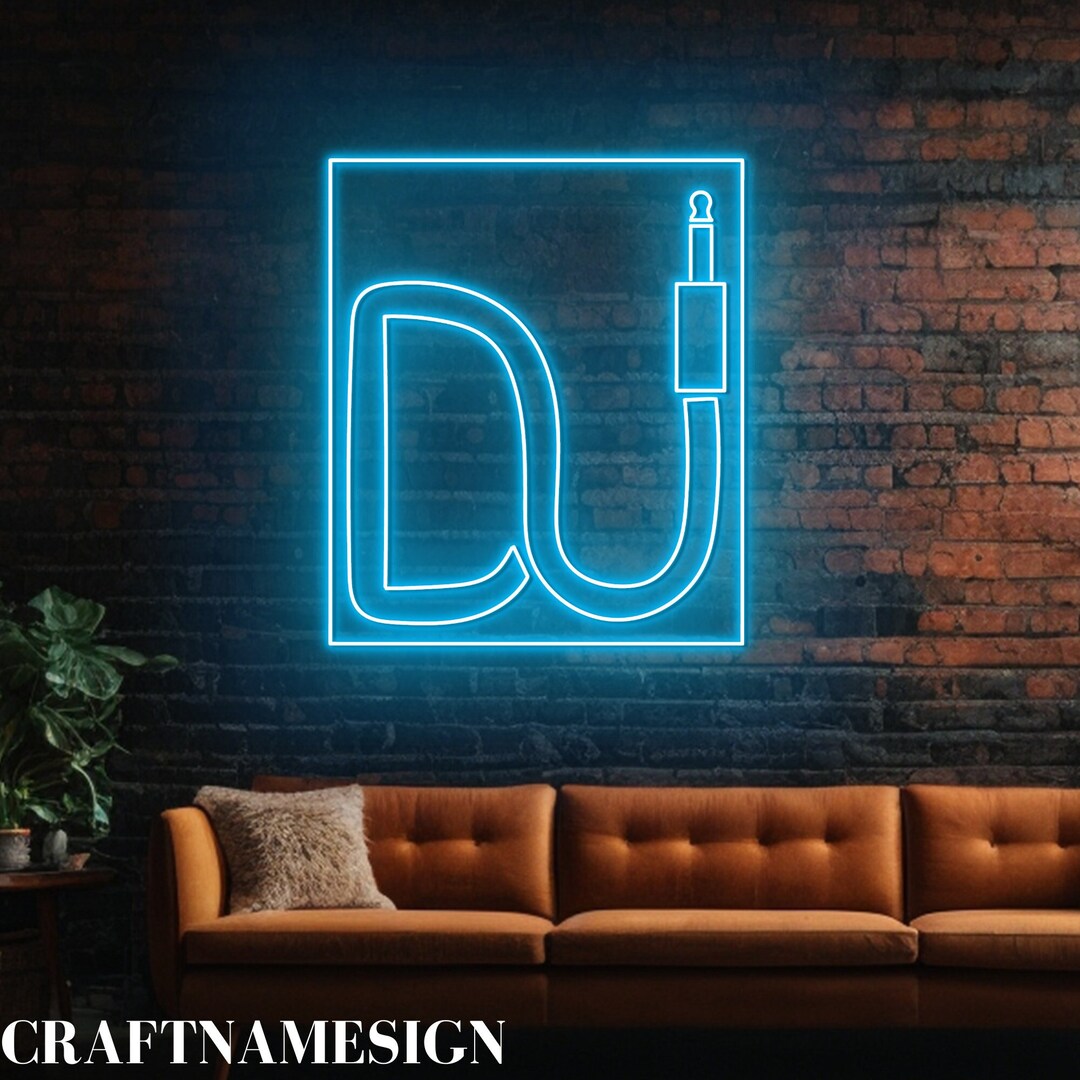 DJ Logo Neon Sign, DJ Logo Led Sign, Custom Neon Sign, Bar Pub Wall ...