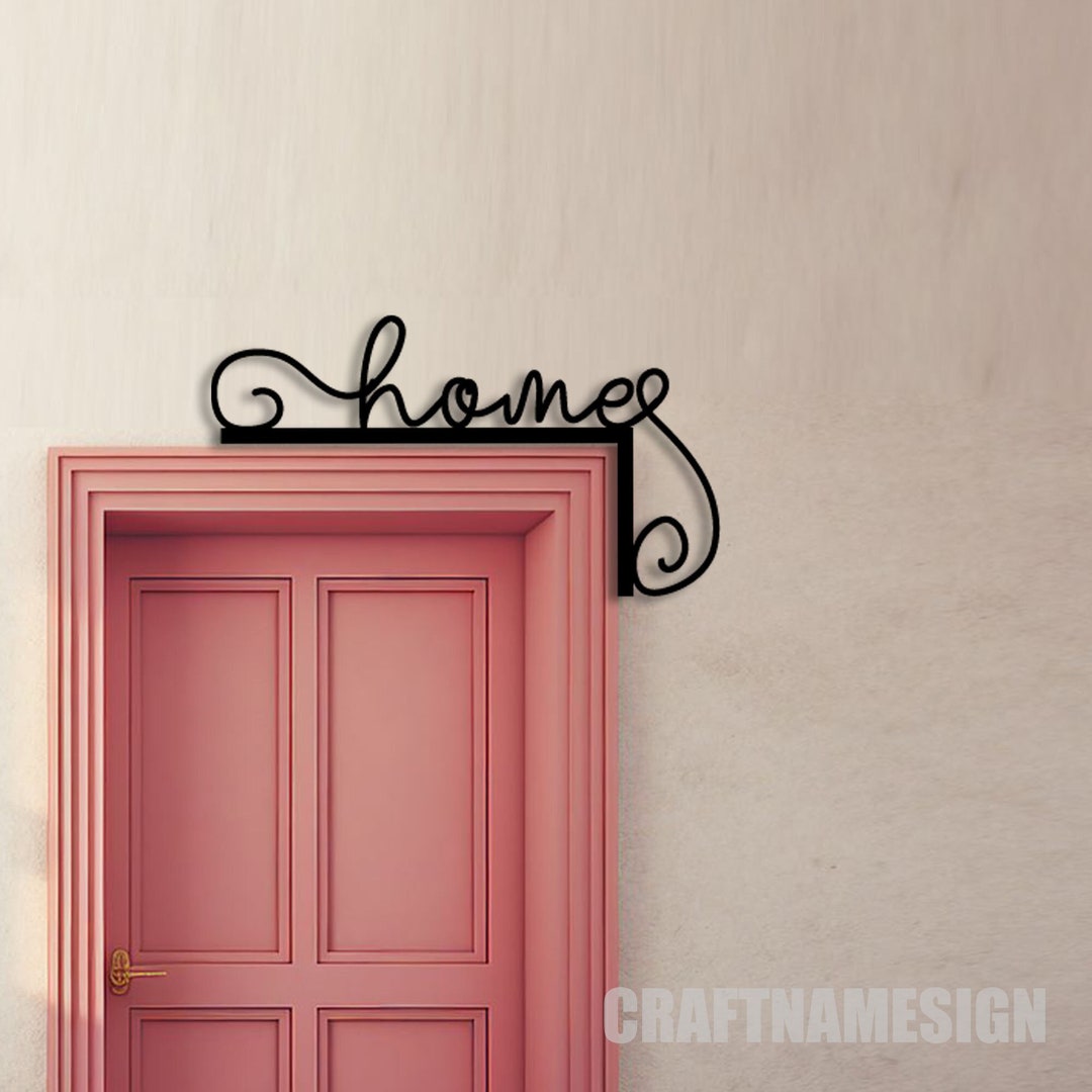 Basic Home Sign for Above Door Decor Metal Wall Art, Welcome Home Door ...