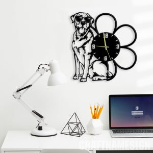 Labrador Retriever Dog Design Wall Clock, Wall Clock Unique for Home ...