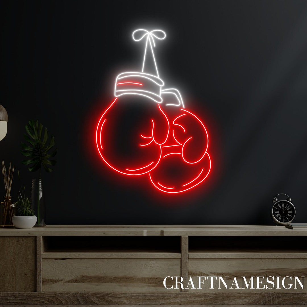 Boxing Gloves Led Sign, Boxing Neon Sign, Custom Neon Sign, Boxing Shop ...