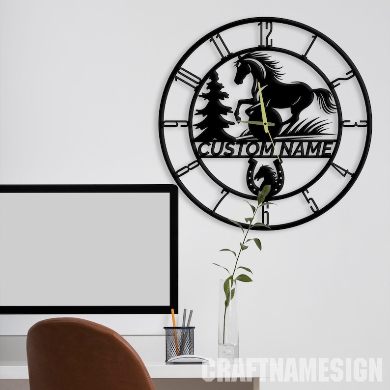 Custom Equestrian Horse Wall Clock, Wall Clock Unique for Home Decor ...