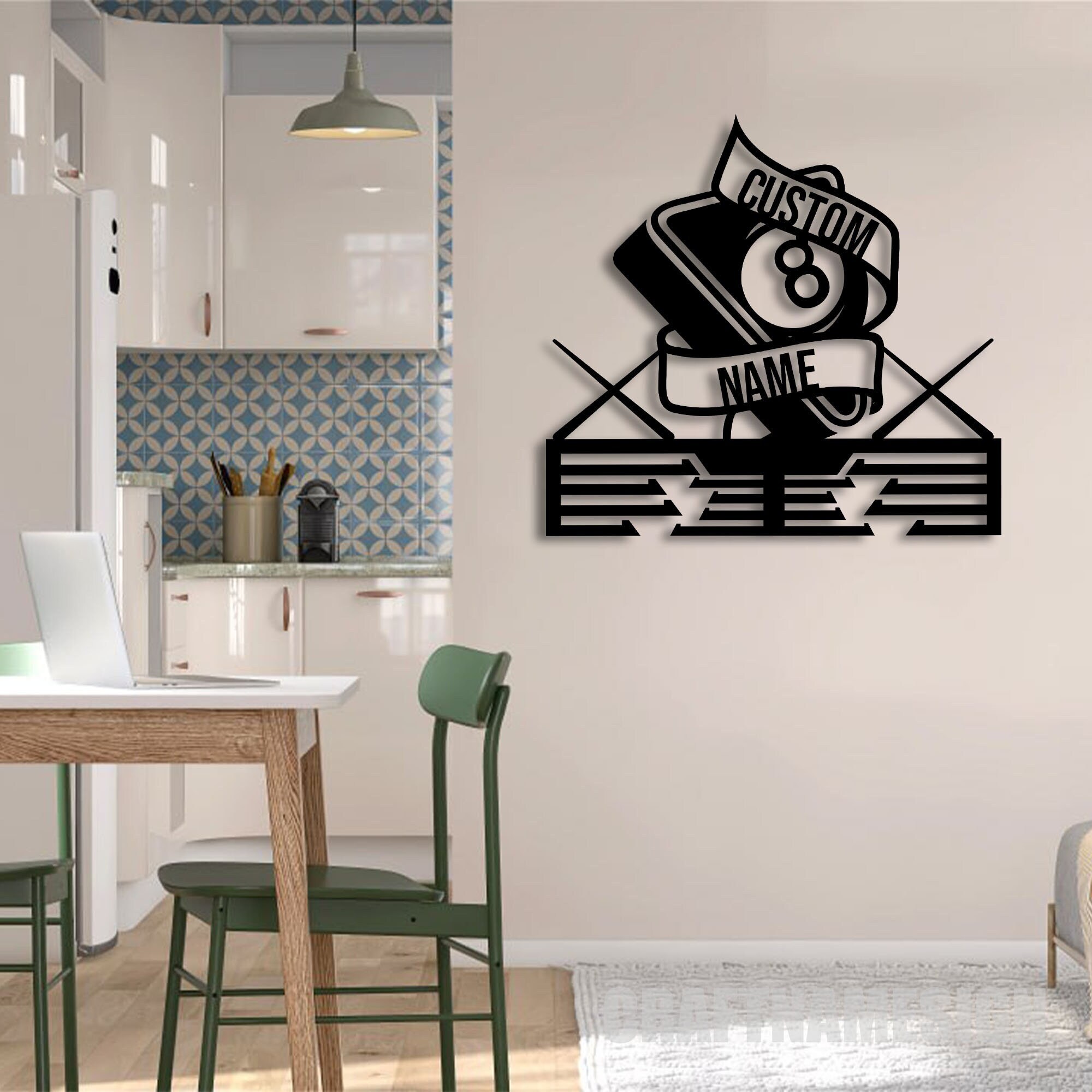 Custom Metal Snooker Medal Hanger Wall Art Led Light, Snooker Player ...