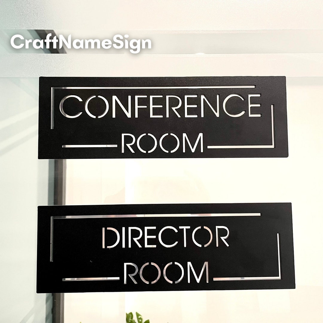 Custom Office Sign, Plaque Business Sign, Modern Aluminum Office ...