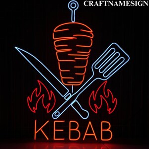 Kebab Neon Sign, Doner Kebab Led Sign, Custom Neon Sign, Kebab ...