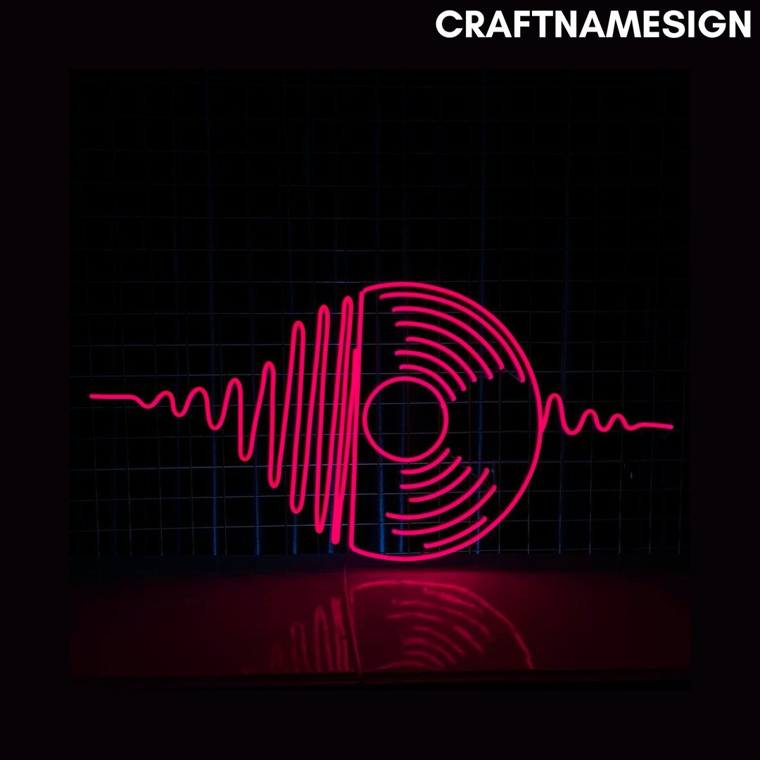 Vinyl Music Record Neon Sign, 90s Record Led Sign, Custom Neon Sign ...