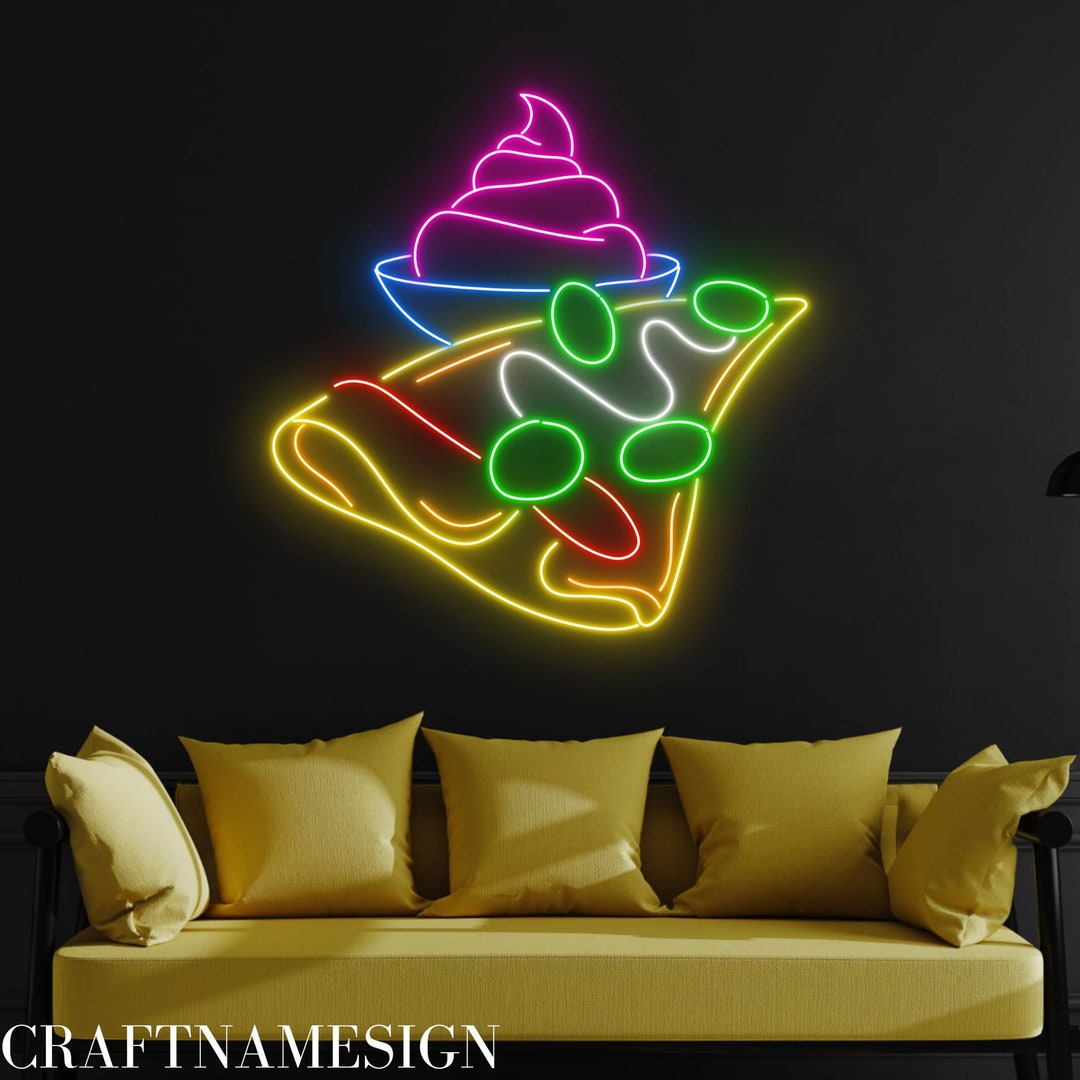 Crepe Sausage Neon Sign, Crepe Cake Led Sign, Custom Neon Sign, Cake ...