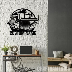 Custom US Marine Metal Sign, US Marine Metal LED Decor, Personalized ...