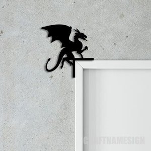 Dragon Door Corner Metal Wall Art, Dragon Door Topper, Dragon Door ...