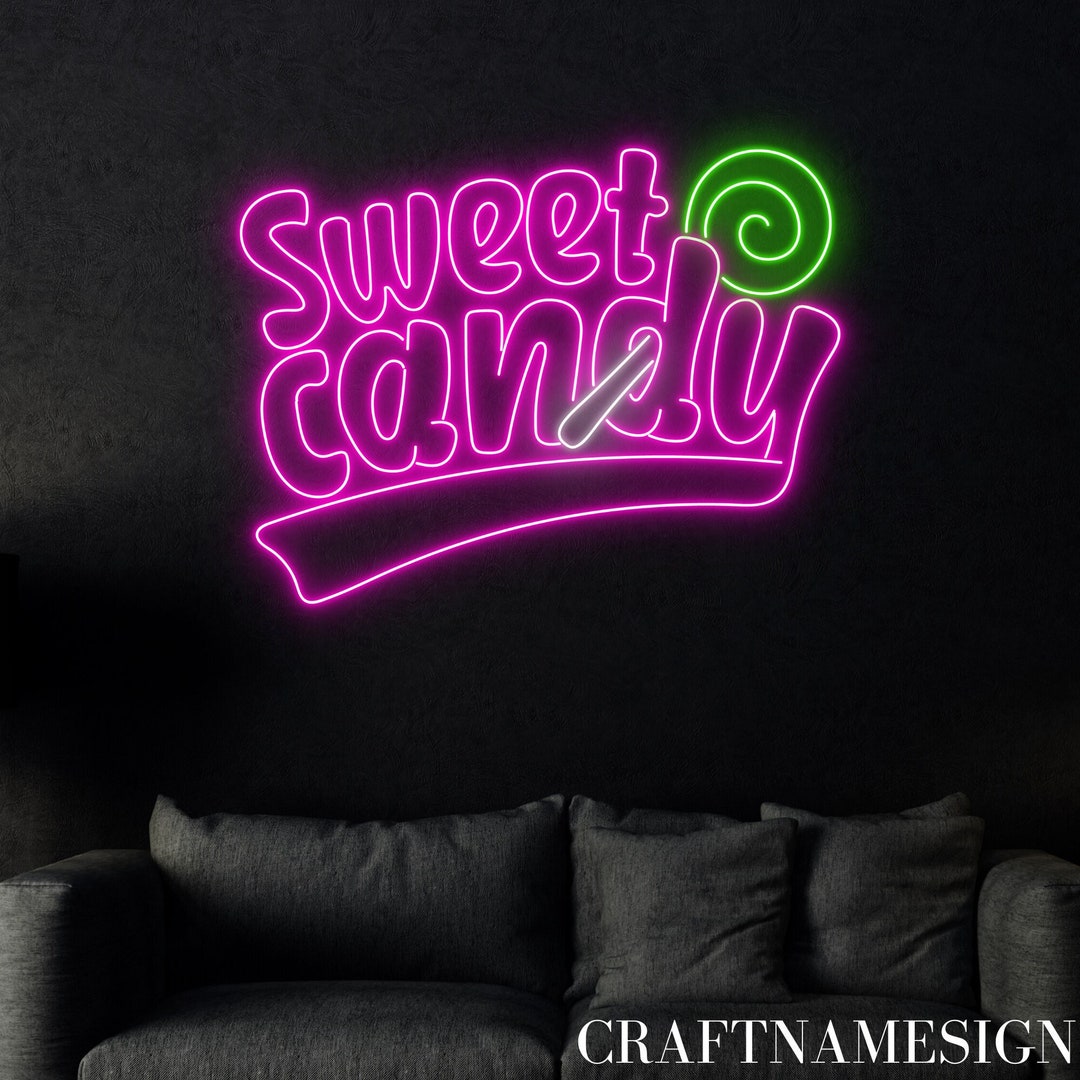 Sweet Candy Shop Neon Sign, Sweet Candy Shop Led Sign, Custom Neon Sign ...