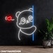 Peeking Panda Bear Neon Sign, Panda Led Sign, Custom Neon Sign, Panda ...