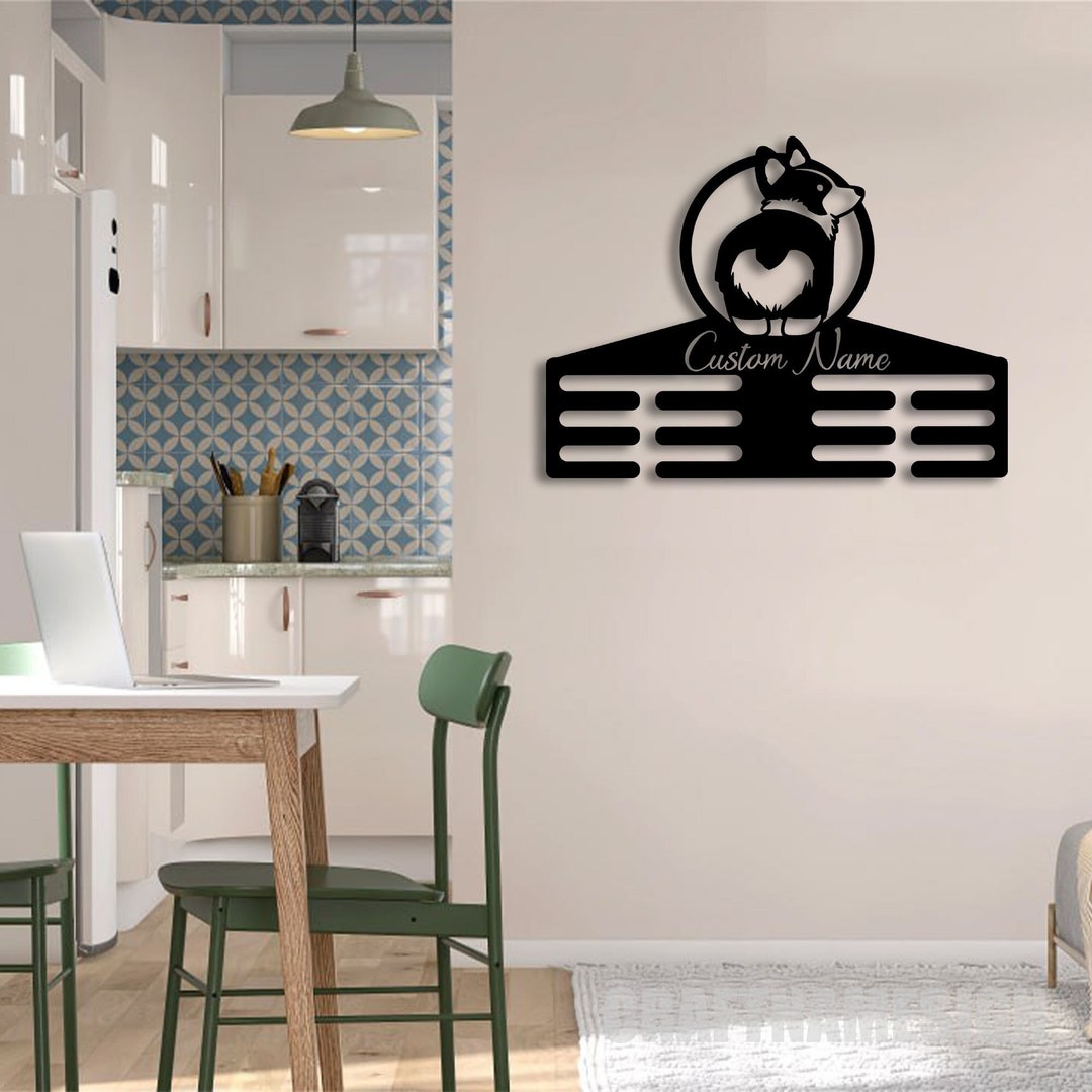 Custom Welsh Corgi Medal Hanger, Corgi Metal Wall Hanging Decoration ...